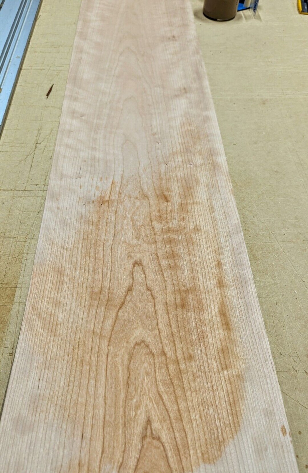 Cherry Figured Quilted Ropey Wood Veneer 12" X 96" PSA Paper Backer ...