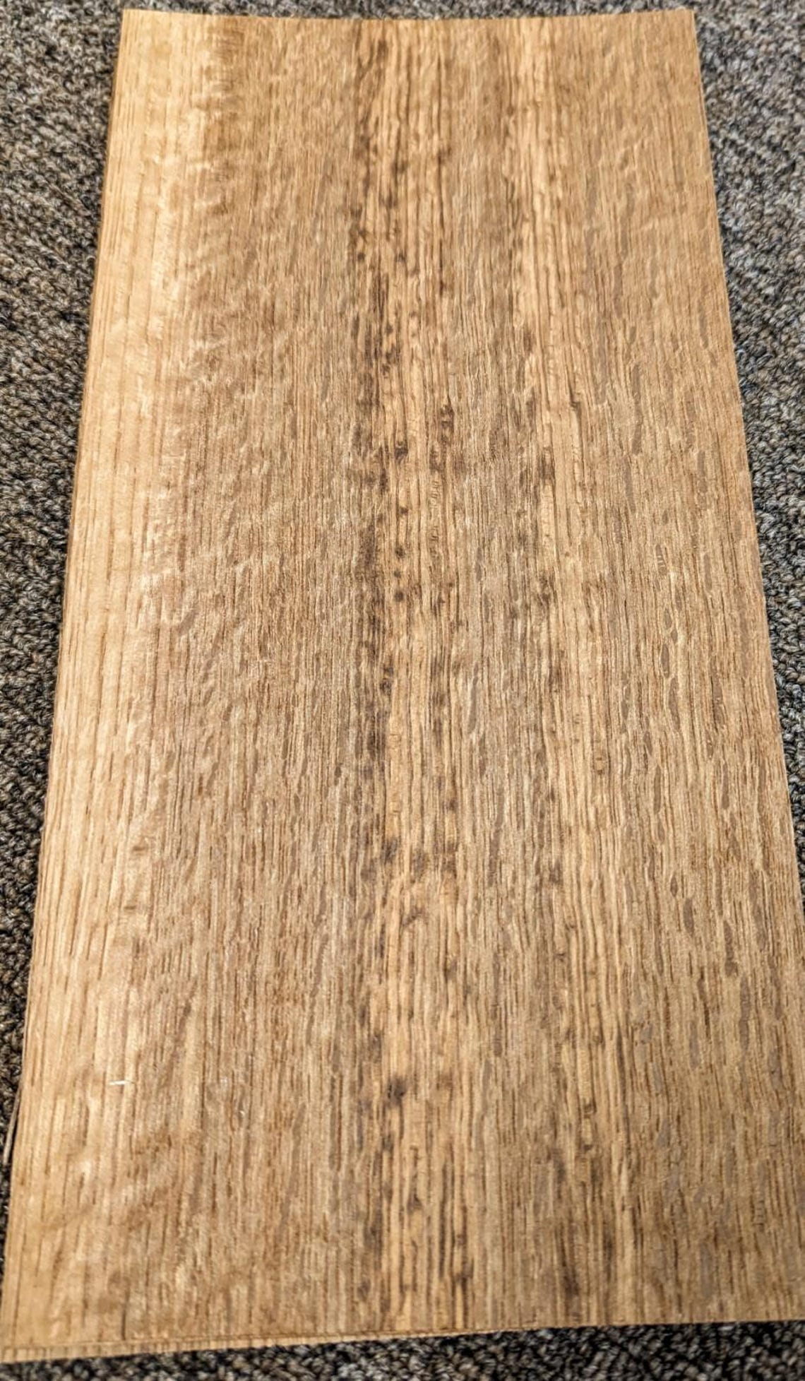 Brown Oak Flake Figured English Wood Veneer 6" X 12" Raw No Backing 1/ ...