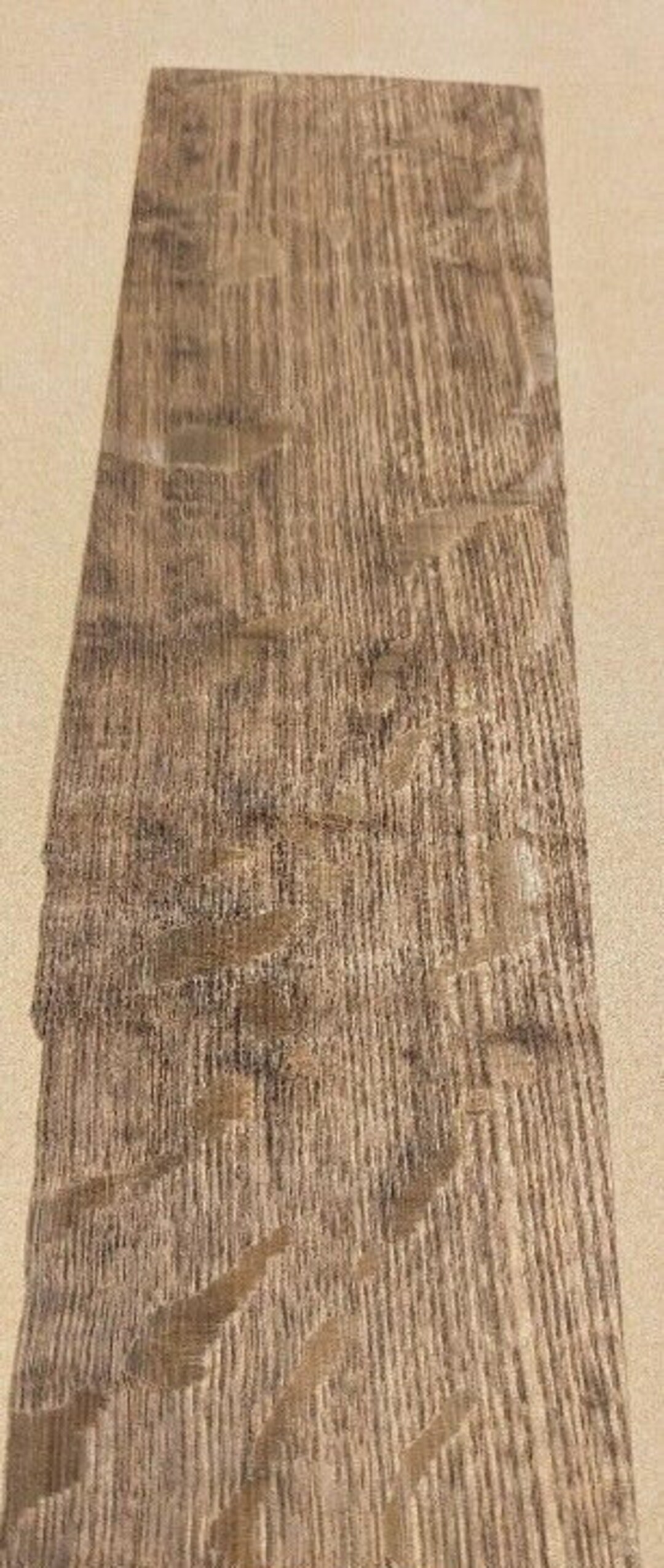 Oak Brown English Flake Figured Wood Veneer 4" X 18" Raw No Backing 1/ ...