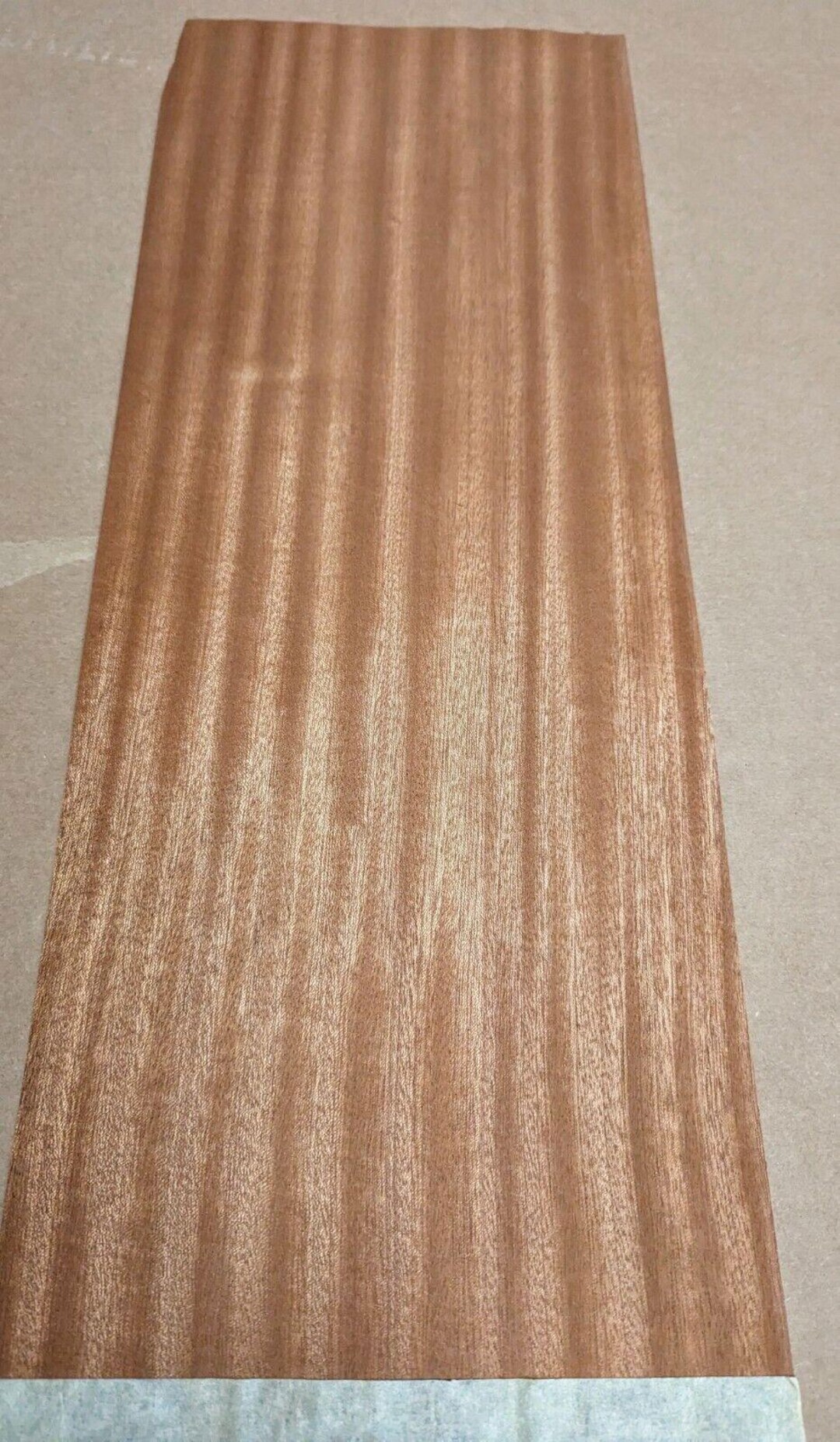 Sapele Ribbon Mahogany African Wood Veneer 8.5" X 24" Raw No Backing 1/ ...