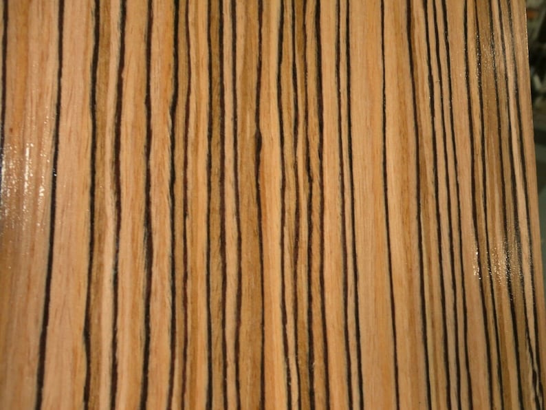 African Zebrawood Composite Prefinished Wood Veneer 8" X 10" With Paper ...