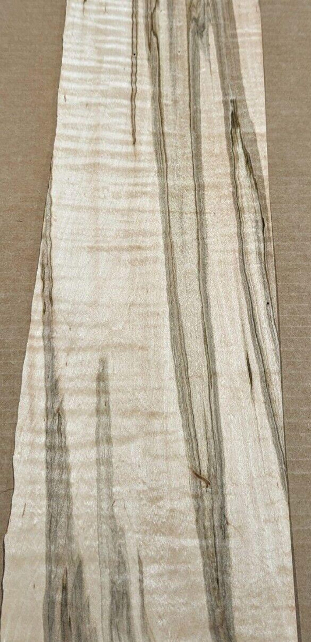 Maple Spalted Ambrosia Wormy Figured Fiddleback Wood Veneer 7" X 29 ...