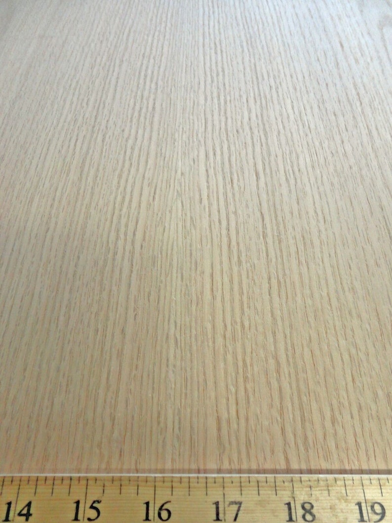 Red Oak Wood Veneer 21 X 95 With Phenolic Backer HPL Plastic Backer 1 ...