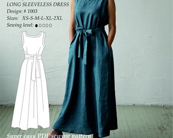 Long Dress Pattern | Etsy