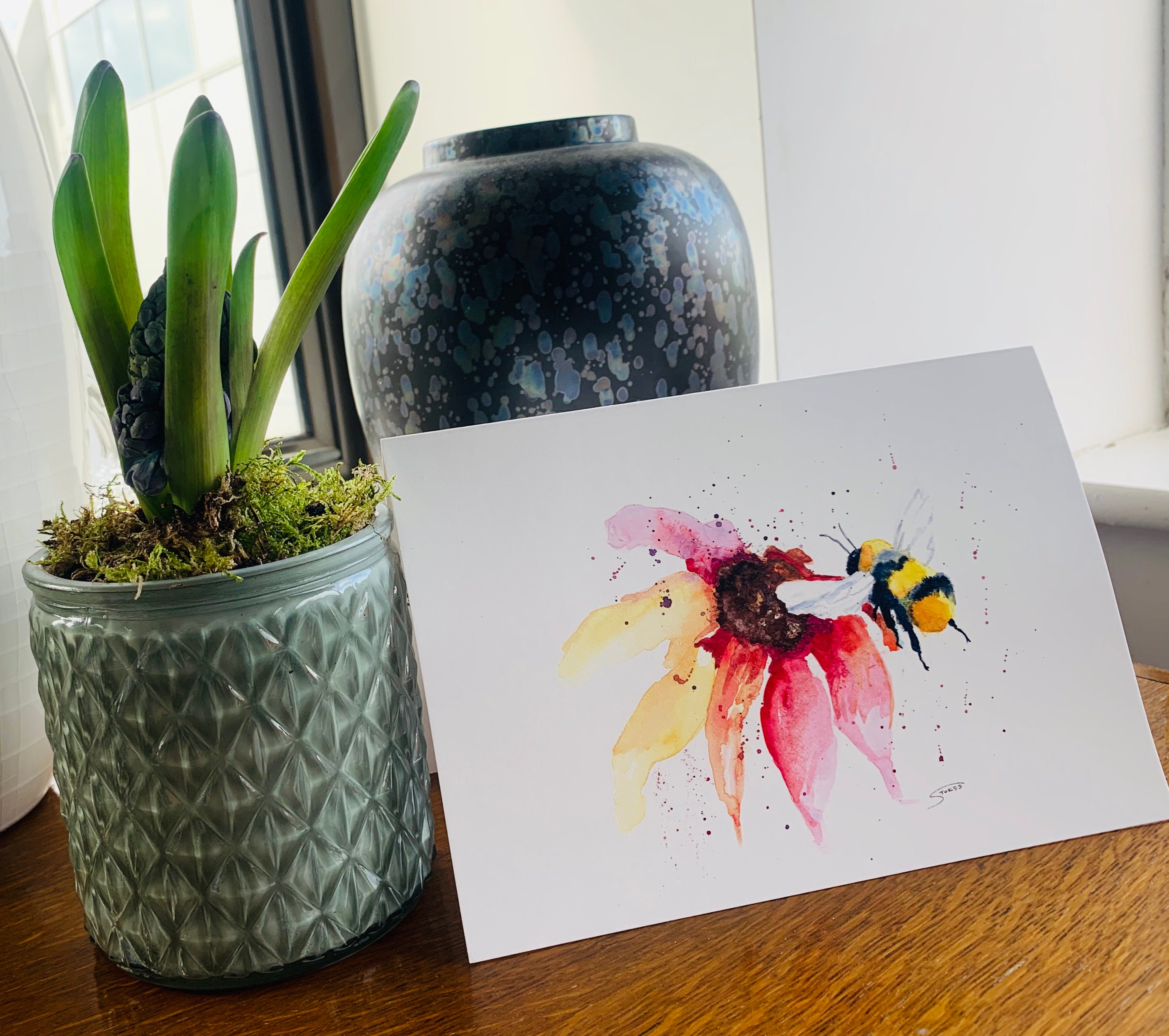 Bee Print Limited Edition of My Bumble Bee Series Hand - Etsy