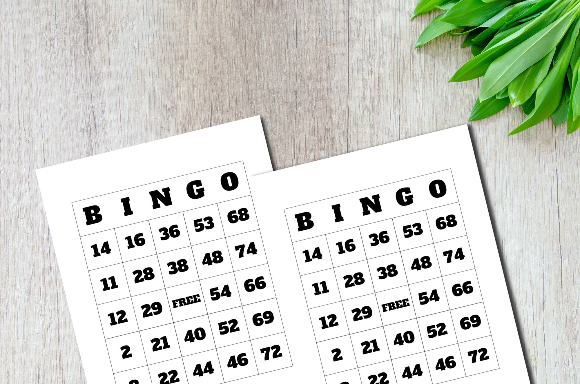 Bingo Cards, 50 Unique Bingo Cards, 1 per Page, Download and Print ...