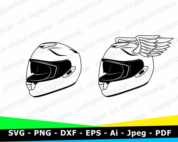 Winged Motorcycle Helmet