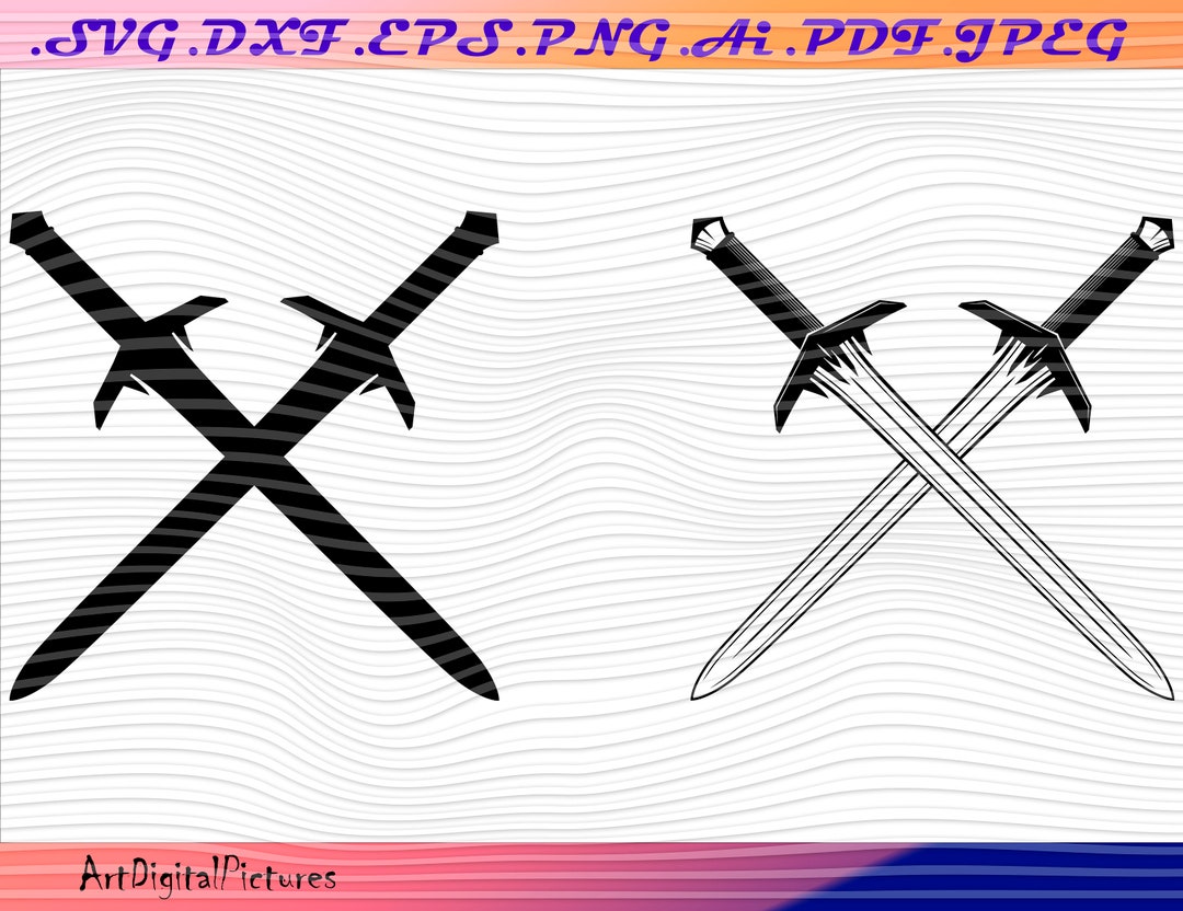 Crossed Swords, Sword Bundle Svg, Sword Svg, Sword Clipart, Sword ...
