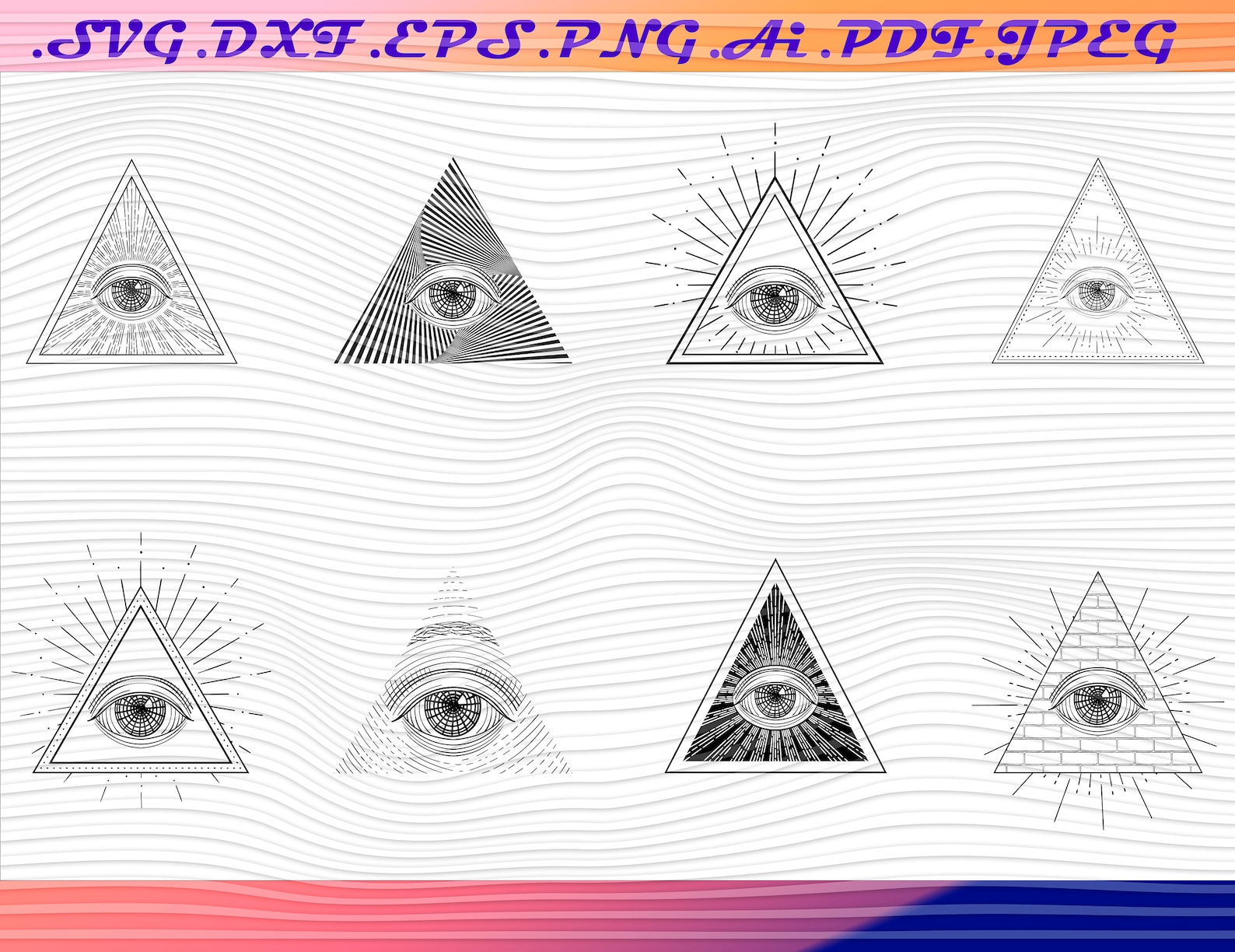 All Seeing Eye SVG Pyramid SVG Eye svg eye clipart | Etsy