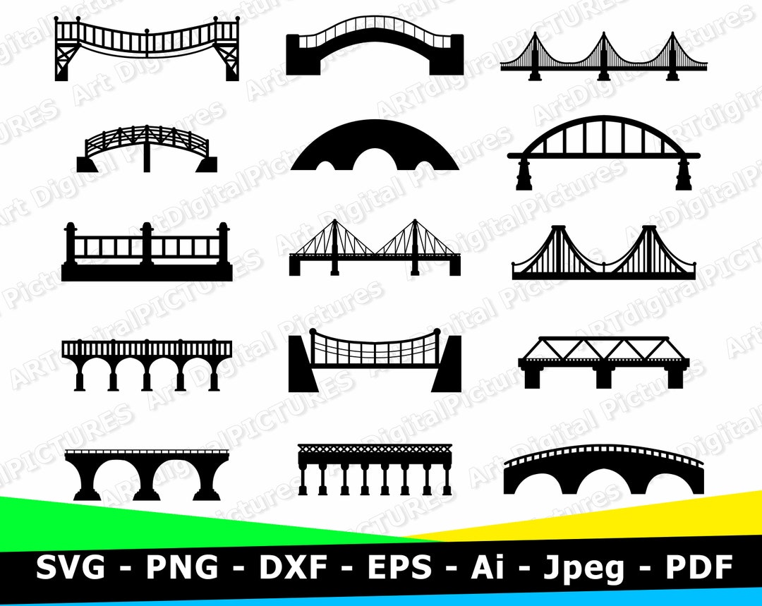 Art Bridge Svg Bridge Silhouette Drawn Bridge Svg Bridge Design ...