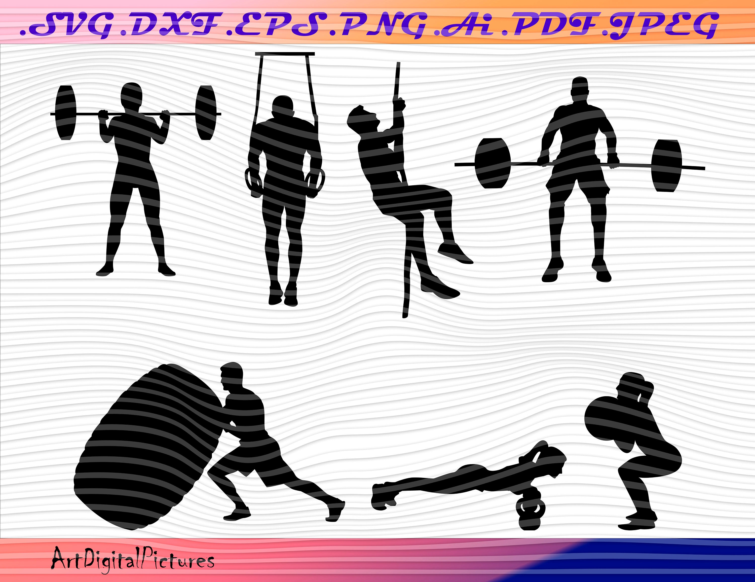 Crossfit Training Man Svg Woman Svg Sport Svg Workout | Etsy