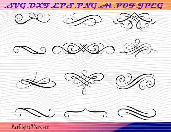 12 Text Dividers Svg Bundle Divider Svg File Wedding Svg - Etsy