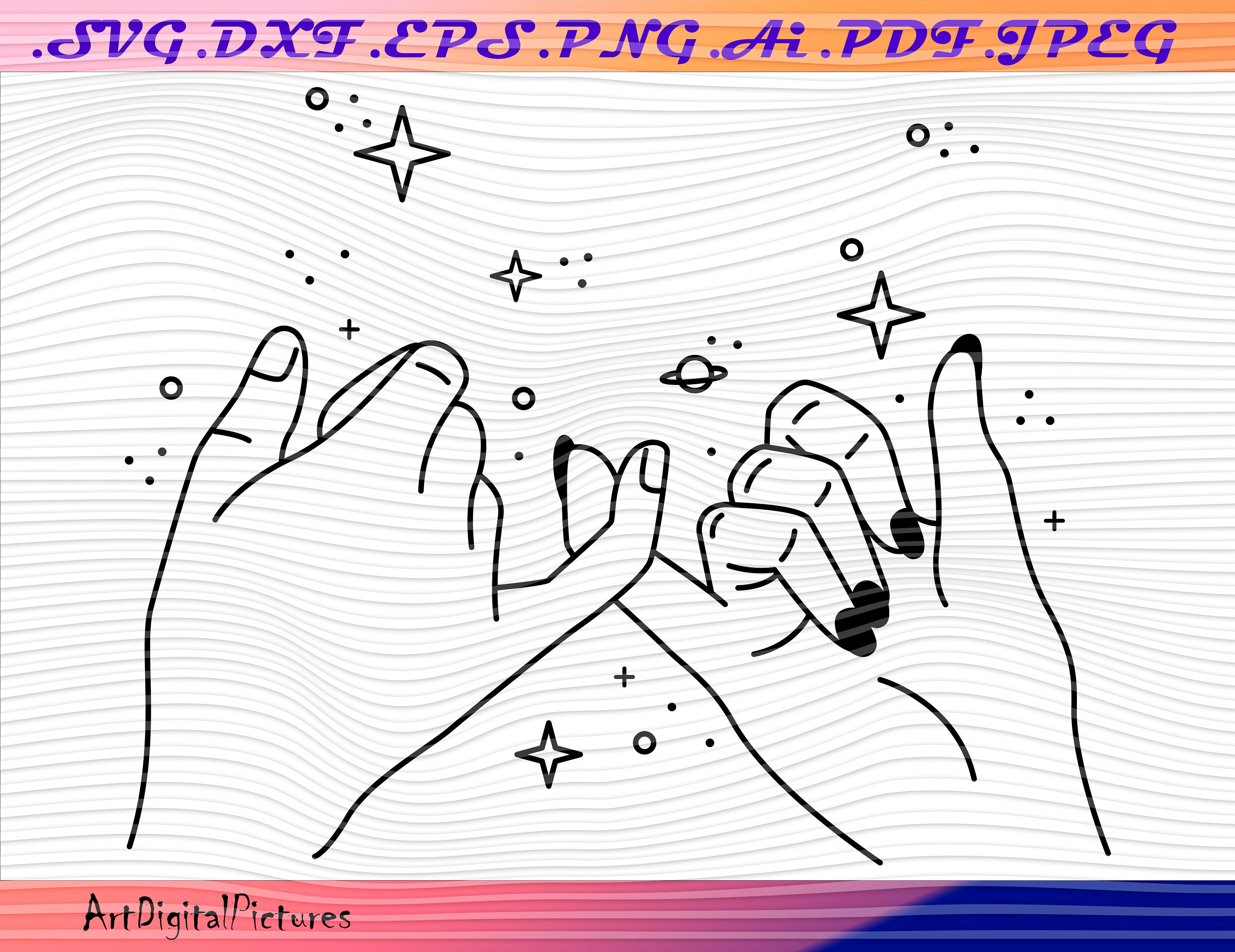 Pinky Promise SVG, Love Couple Svg for Shirts, Couple Svg Cricut Cut ...