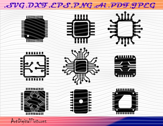 CPU Collection Processor SVG File Instant Digital Download - Etsy