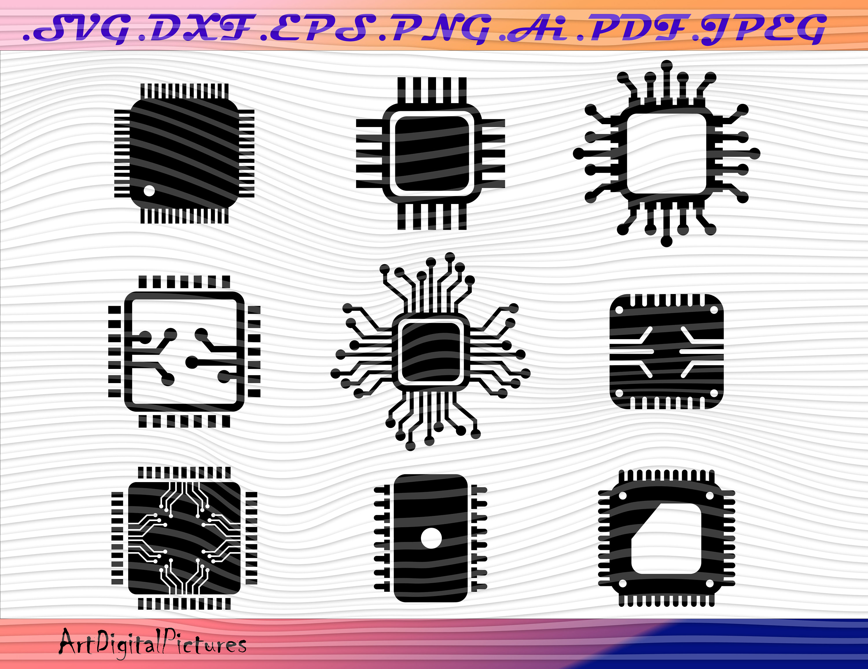 Computer Chip Pattern