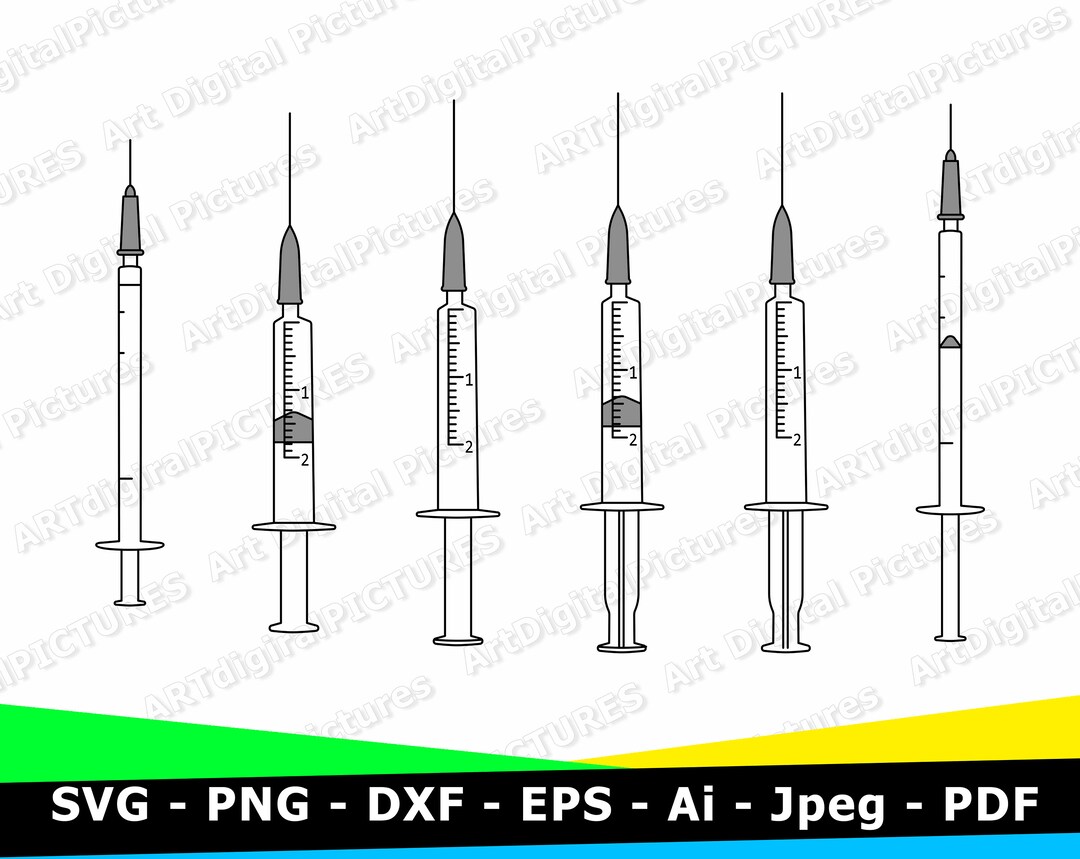 Syringe Svg, Medical Svg Cut File, Syringe Vector Image, Medical Png ...