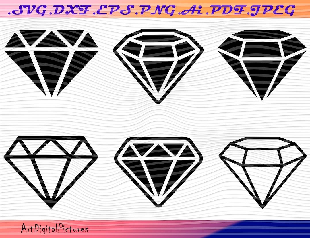 Diamond SVG Bundle, Diamond Dxf, Diamond Png, Diamond Eps, Diamond ...
