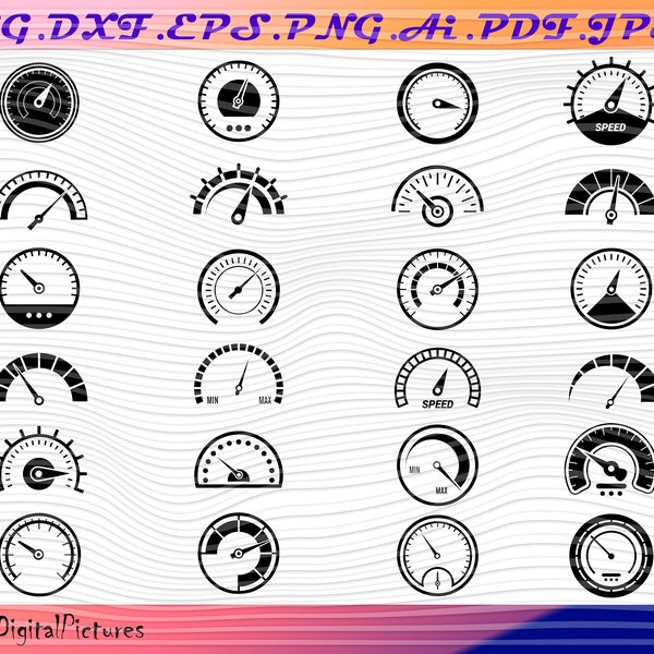Speedometer Svg - Etsy