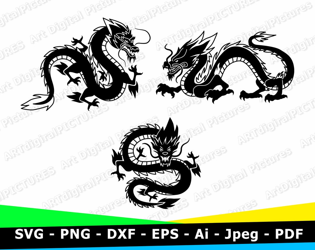 Dragon SVG, Fantasy Dragon SVG, Oriental Svg, Asian Dragon Svg, Dragon ...