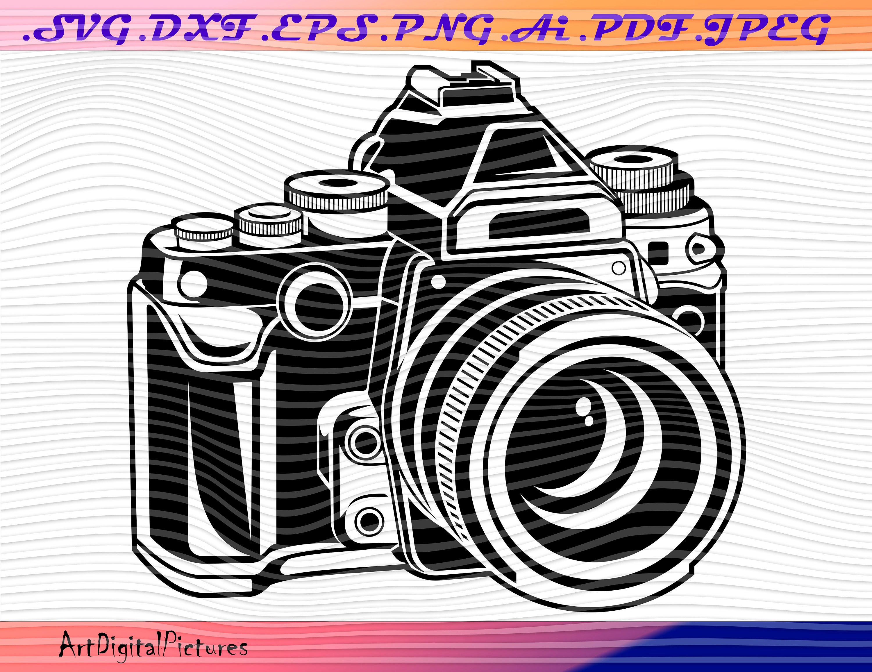 Digital Prints Art & Collectibles Prints Simple Camera Silhouette Icon ...