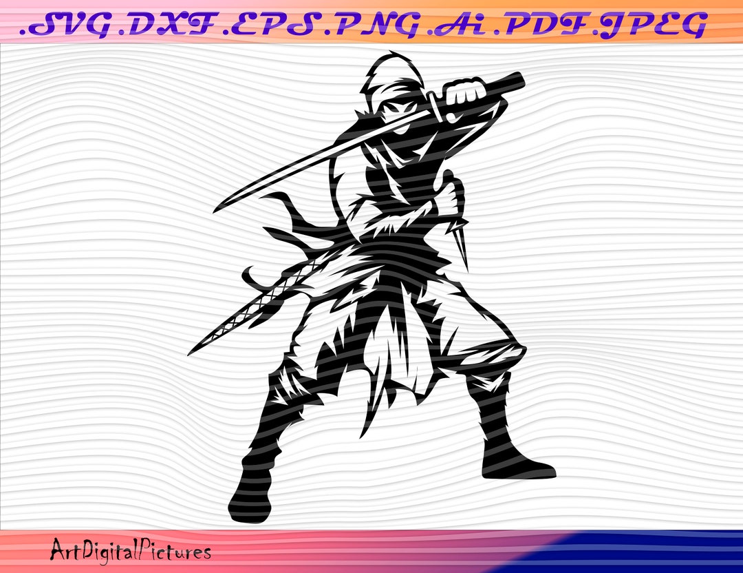 Ninja Svg, Samurai Svg, Karate Svg, Ninja Silhouette, Ninja Vector ...