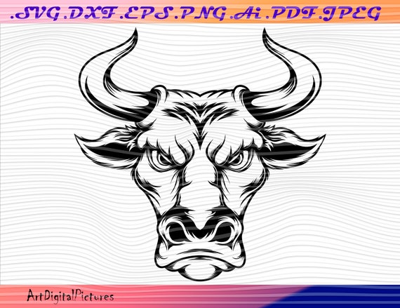 Bull Head SVG Bull SVG Bull PNG Bull Clipart Raging Bull | Etsy