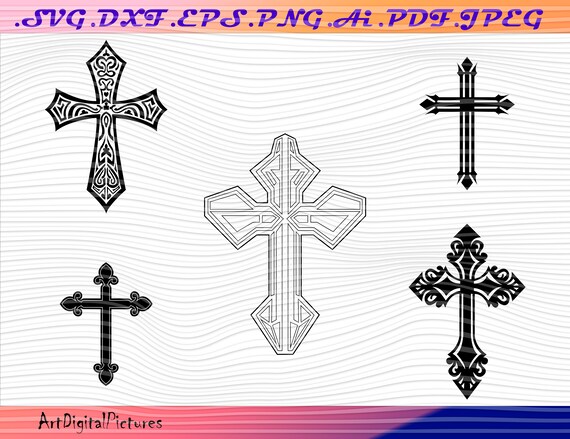 Ornamental Cross Cross SVG Crosses Clipart Christian Svg | Etsy