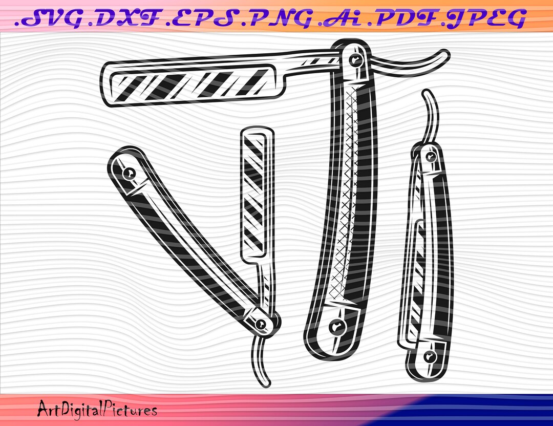 STRAIGHT RAZOR SVG, razor svg, shaving razor svg, razor blade Svg ...