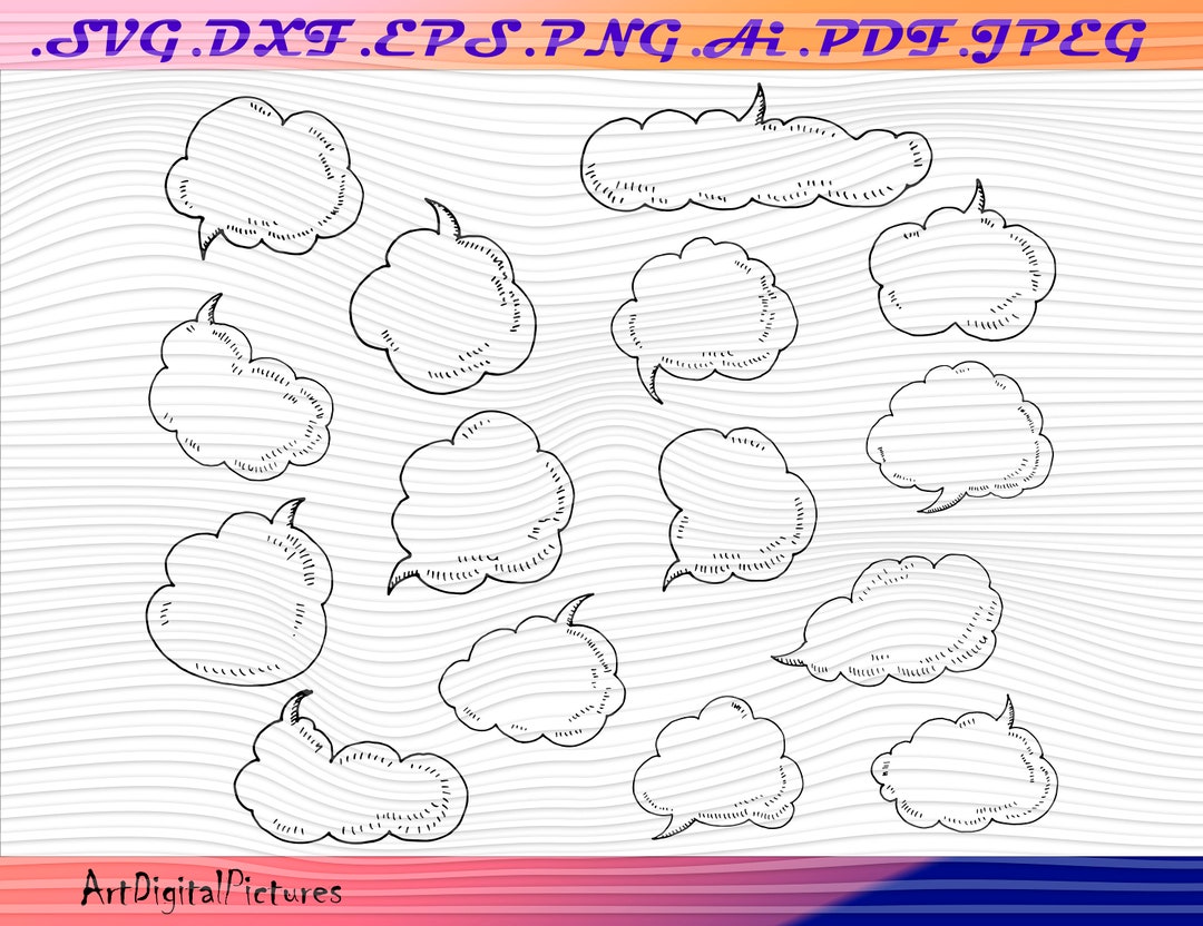 15 Comic Bubbles Comic Call Out Comic Speech Bubble Text - Etsy