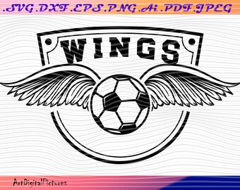 Soccer With Wings Svg - Etsy