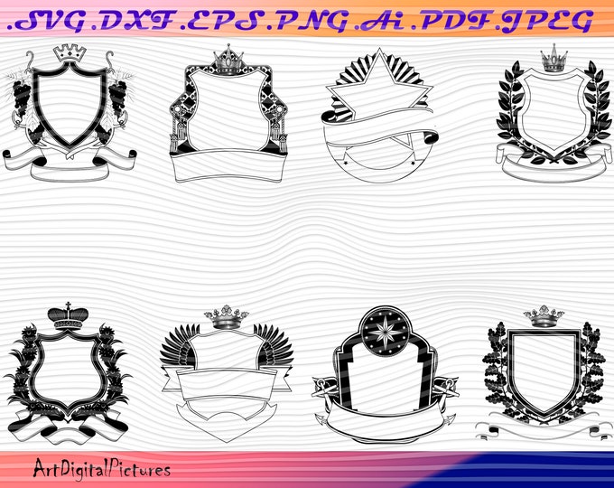 Knights Template, Medieval Emblems Svg, Heraldry, Medieval Shield ...