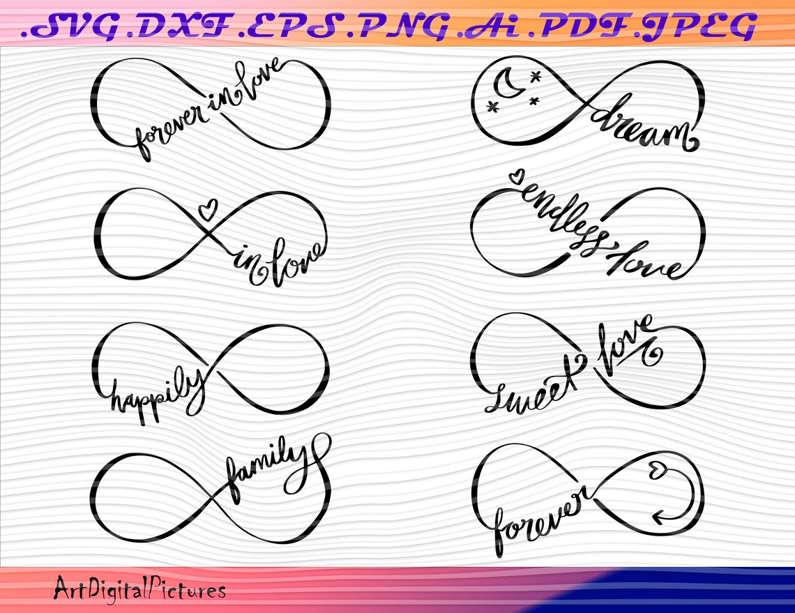 Infinity Symbol With Word Infinity Svginfinity Files for - Etsy