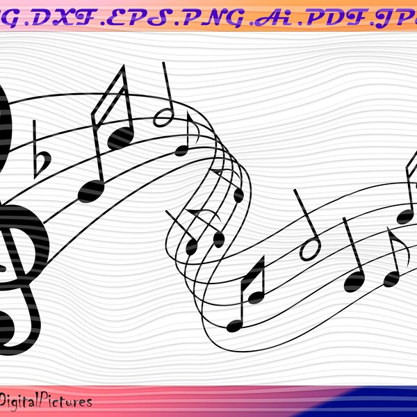 Musical Notes Svg - Etsy