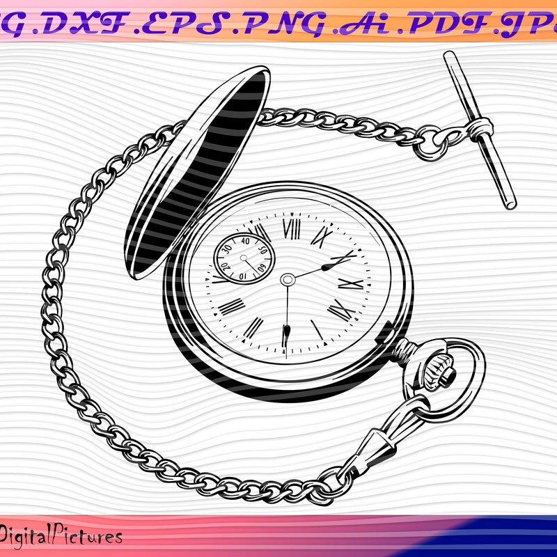 Pocket Watch Svg - Etsy