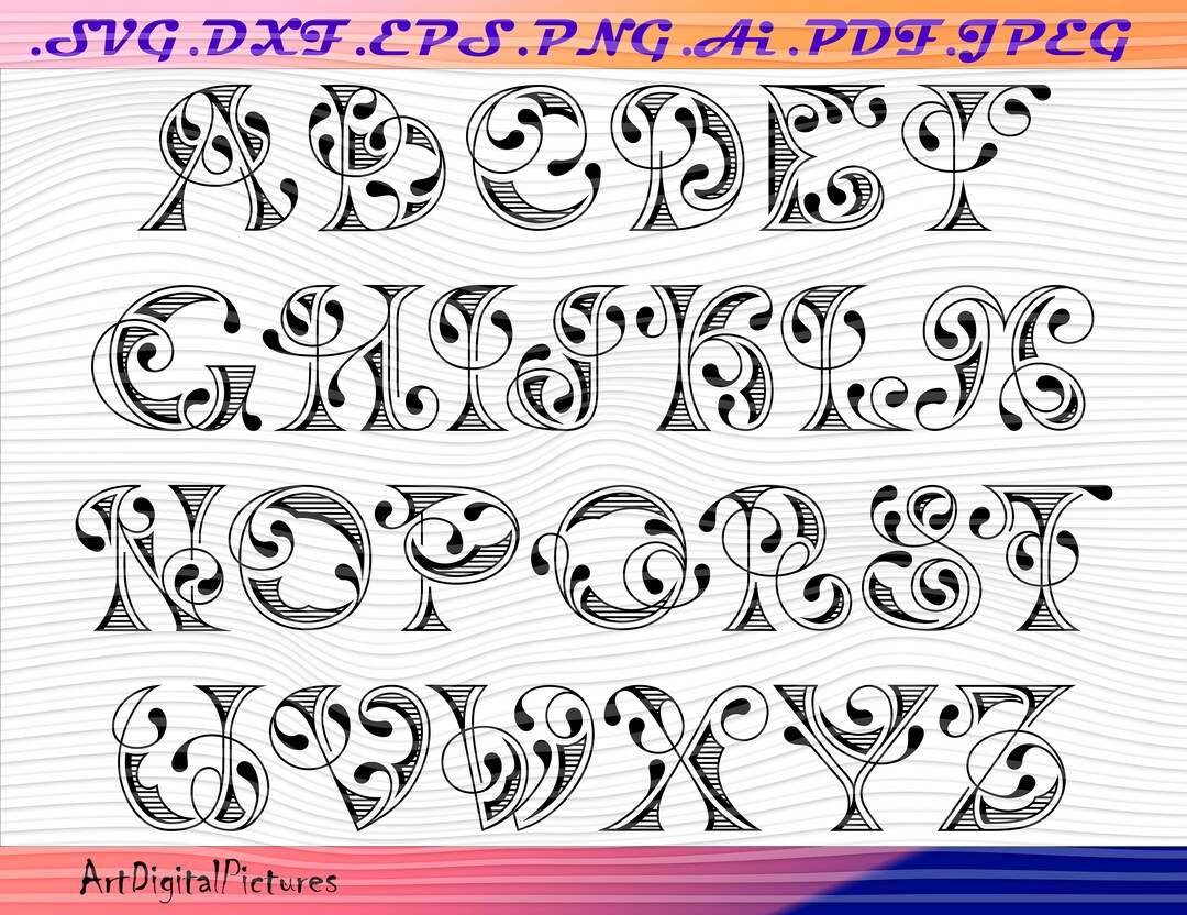 Lettering Set, Calligraphy Font Svg, Calligraphy Fonts Alphabet ...