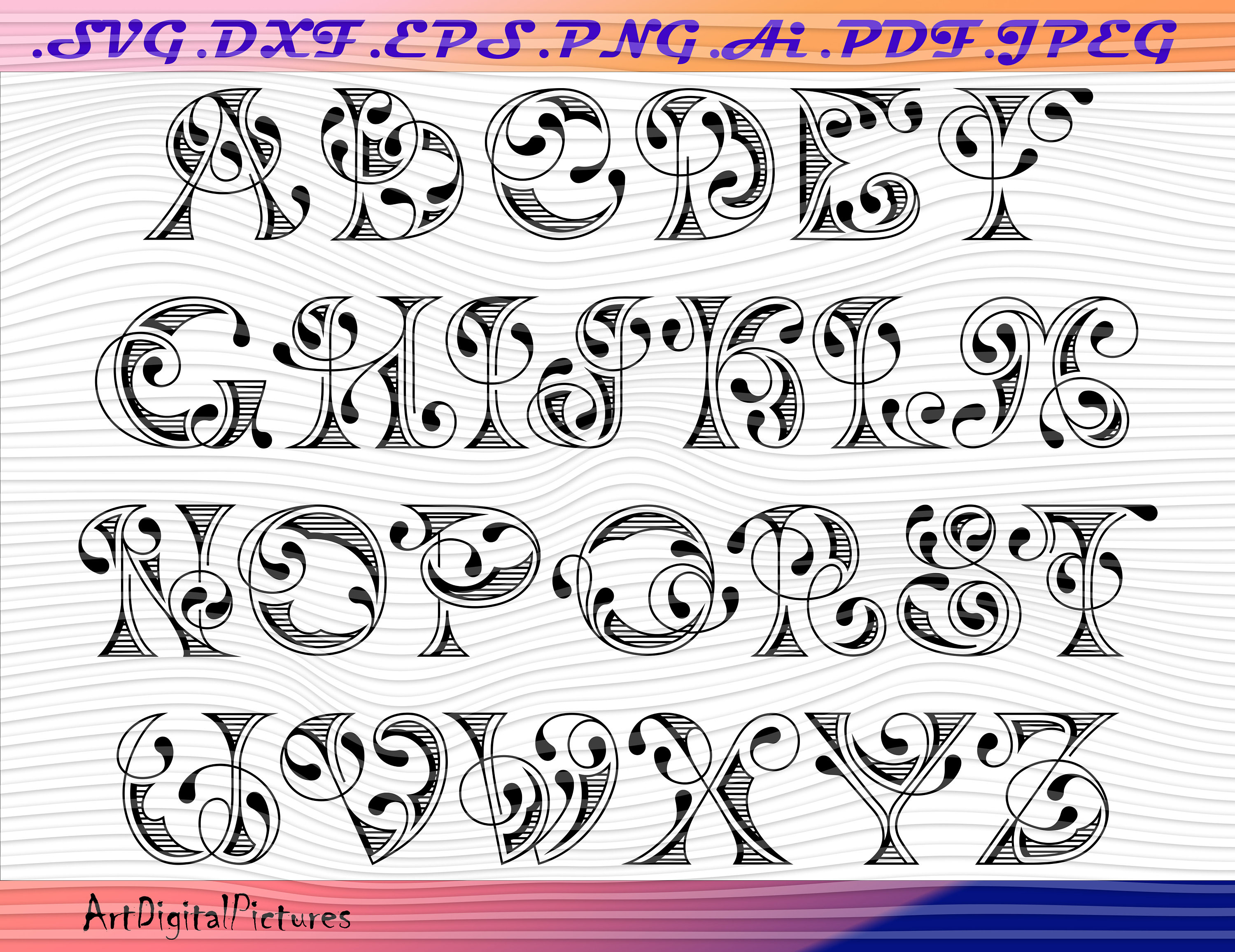 Lettering Set, Calligraphy Font Svg, Calligraphy Fonts Alphabet ...