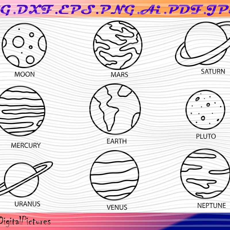 Solar System Svg - Etsy