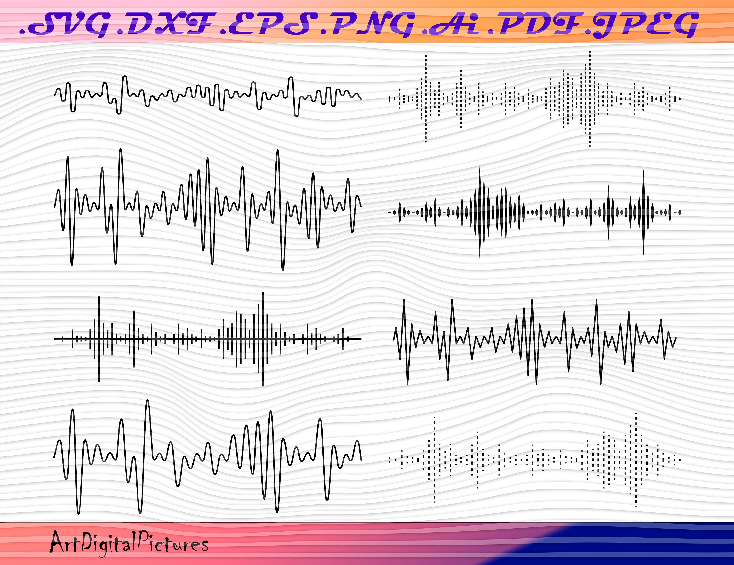 Equalizer Logo, Sound Wave SVG, Wave Svg, Sound Svg, Waveform ...