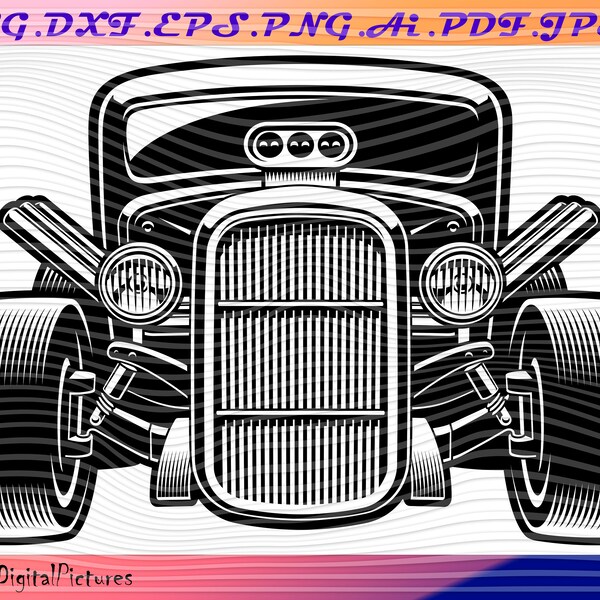 Rat Rod Hot Rod Svg Dxf - Etsy