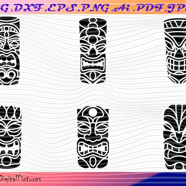Tiki Svg - Etsy