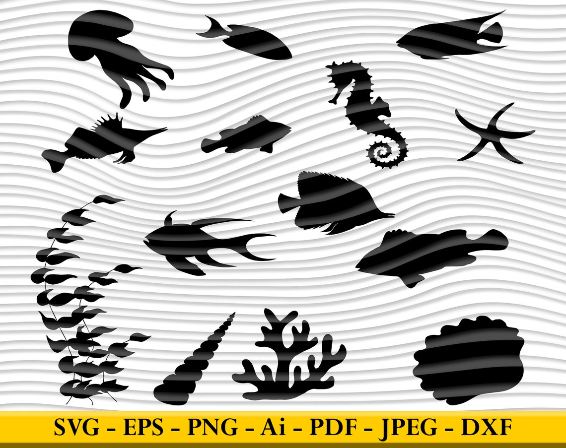 Sea Creatures SVG Bundle Sea Animals SVG Sea Creatures - Etsy