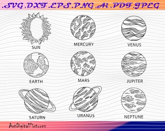 Solar System Svg - Etsy