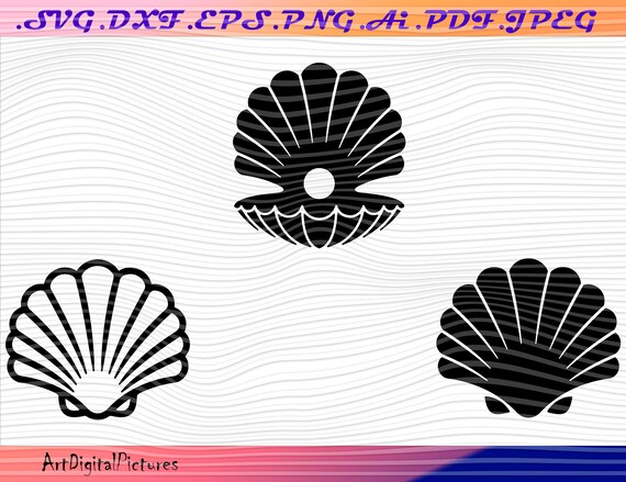 Clams Svg Clams Clipart Svg Beach Svg Silhouettes molluscs - Etsy Schweiz
