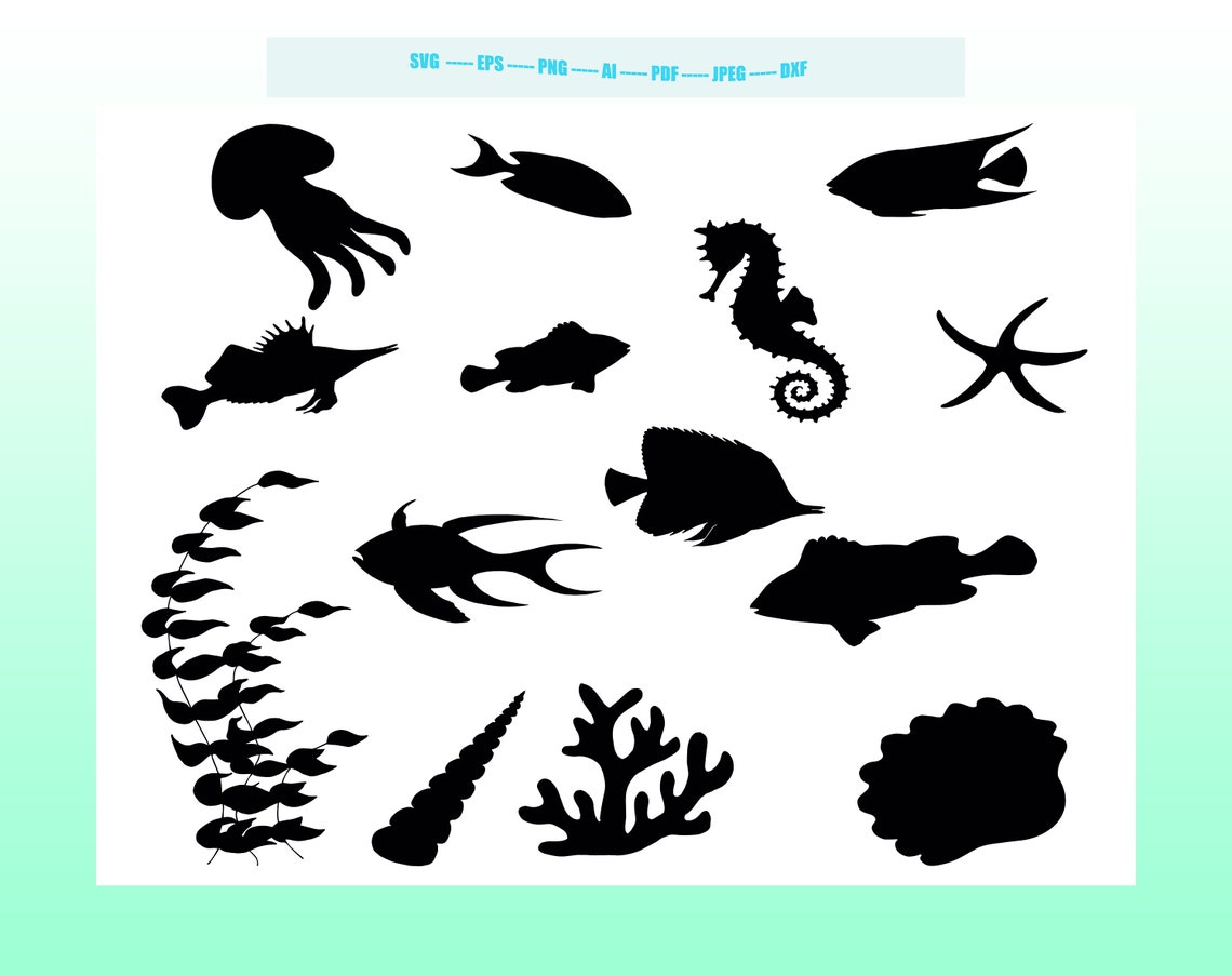 Sea Creatures SVG Bundle Sea Animals SVG Sea Creatures - Etsy