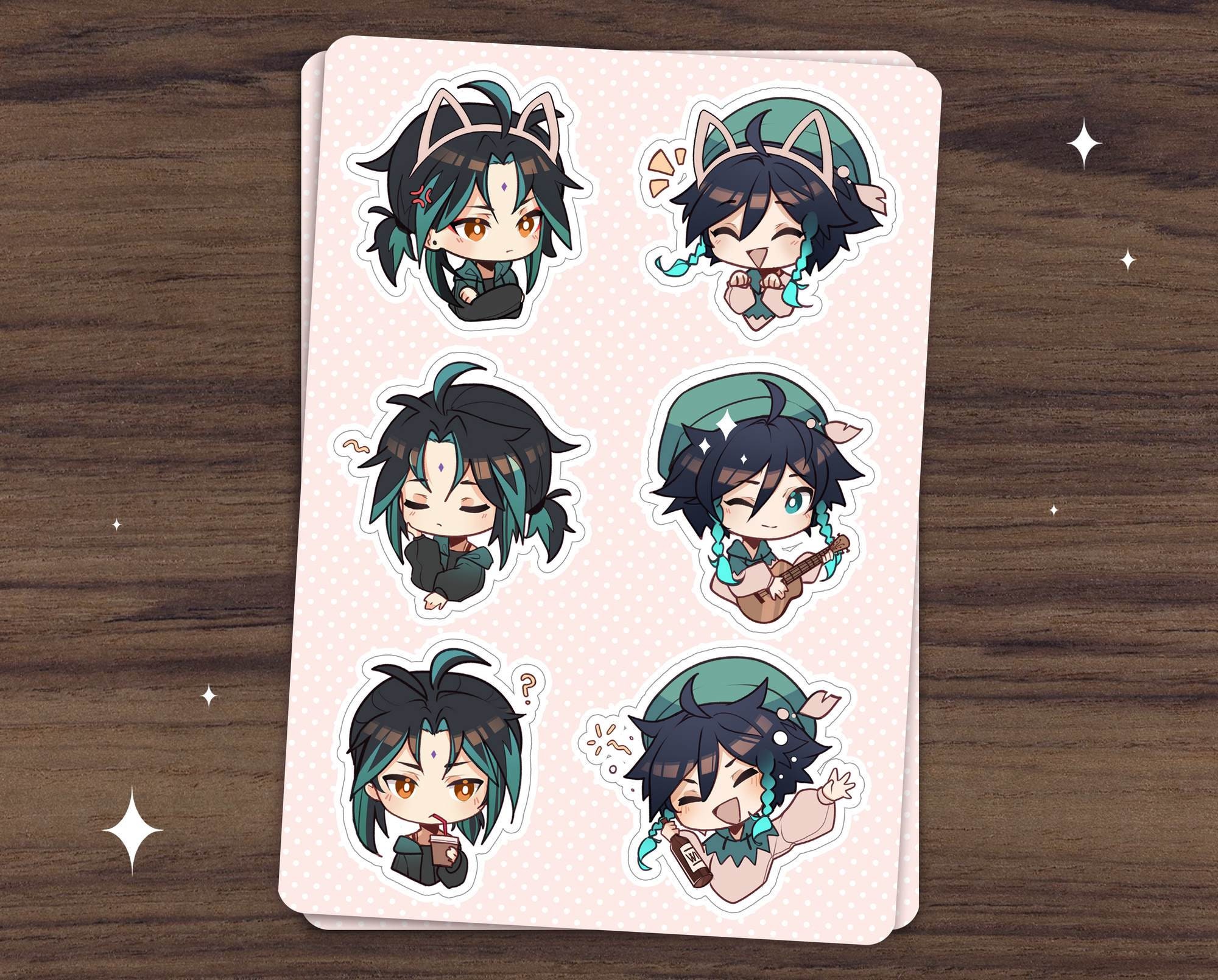 Papercraft Xiao Venti Genshin Impact Planner Stickers Bunbuns Bunny ...