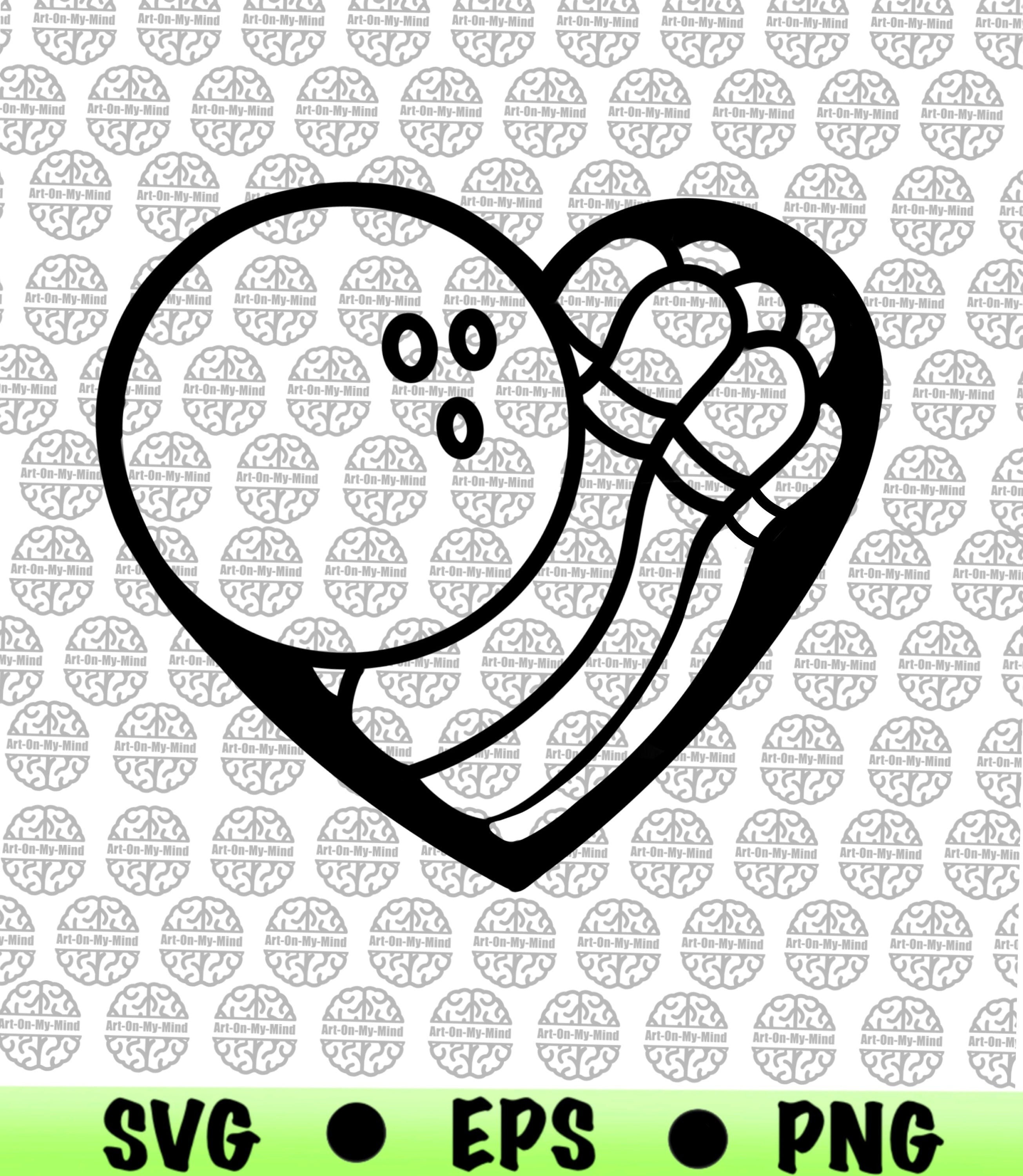 Bowling Heart SVG,PNG,EPS - Etsy
