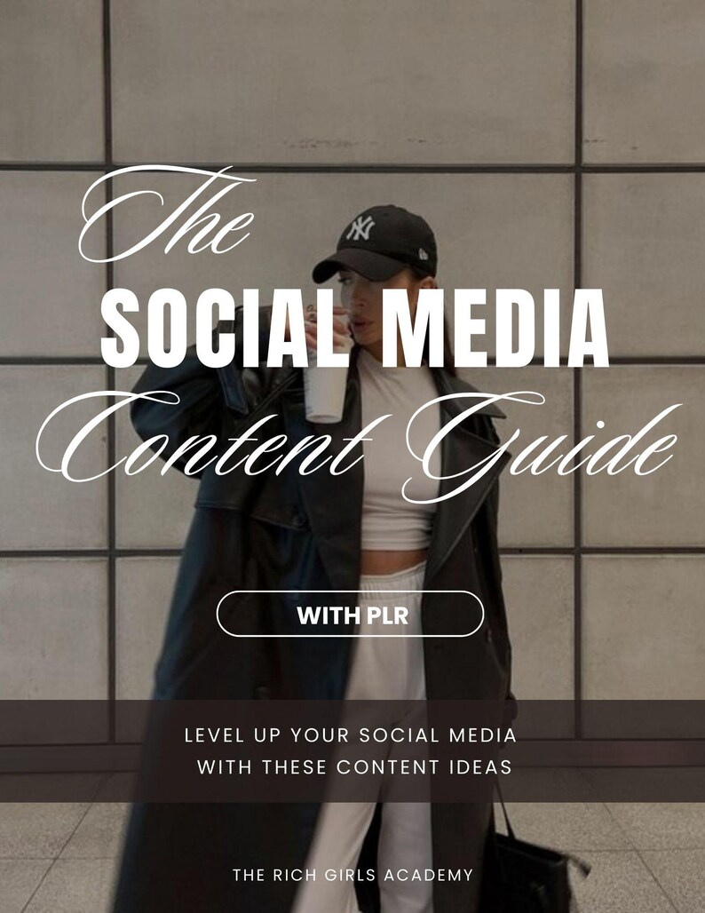 The Social Media Content Guide With PLR and MRR Rights - Etsy