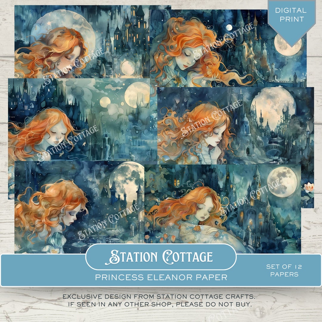Princess Eleanor Whimsical Digital Scrapbook Junk Journal Craft Print ...