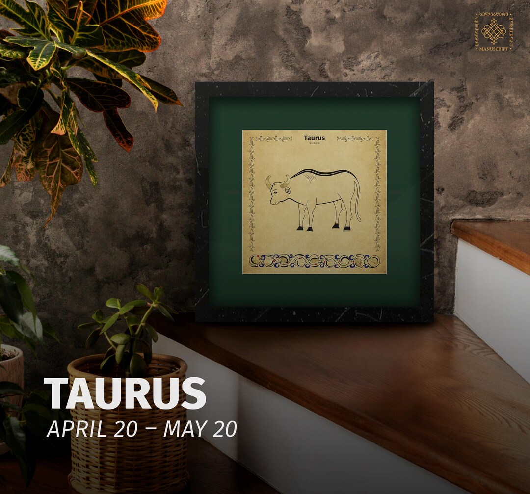Taurus Zodiac Sign Hand-painted Astrology Artwork Unique Wall Art - Etsy