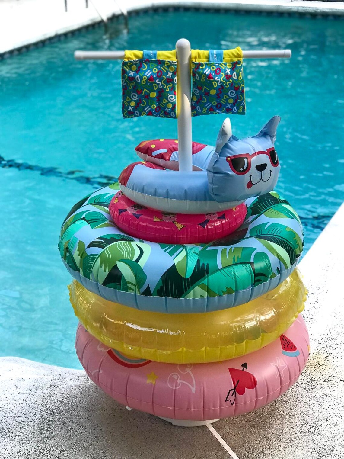 Pool Innertube Floaties Organizer in White - Etsy